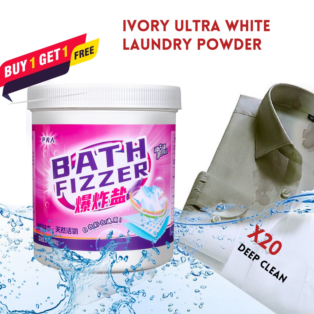 Ivory Ultra White Laundry Powder Detergent bath fizzer bleaching powder ...