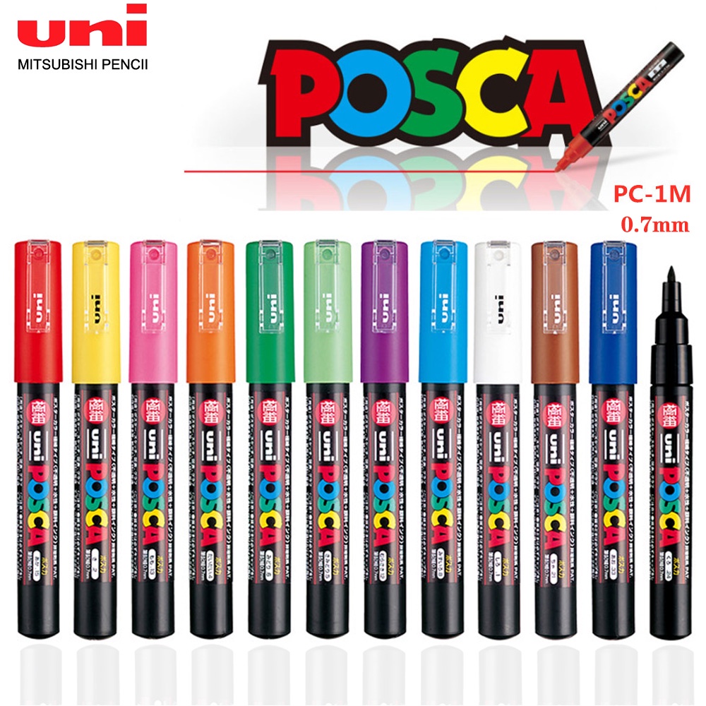 1 UNI Ball POSCA PC-1M Marker pen POP poster pen/Graffiti advertisement ...