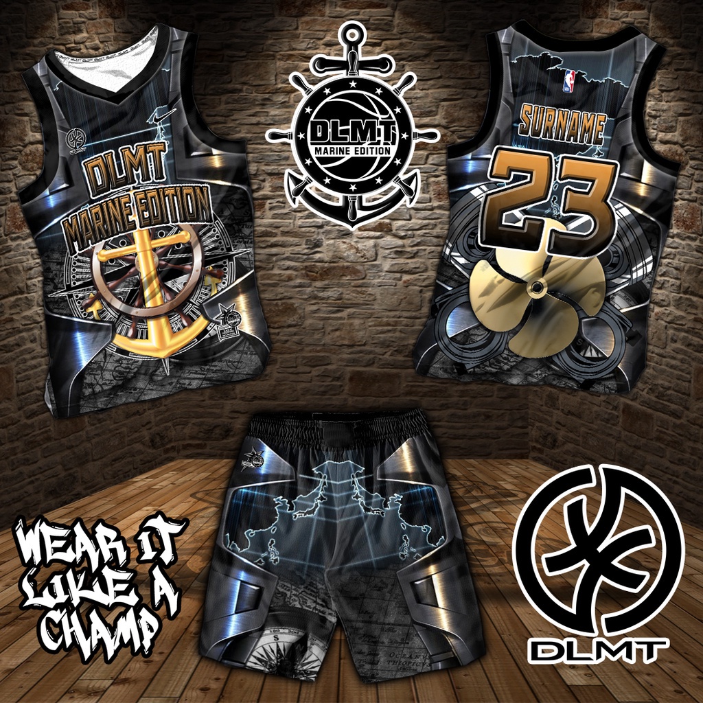 DLMT MARINE CODE DLMT192 BASKETBALL SET FREE CUSTOMIZE OF NAME AND ...