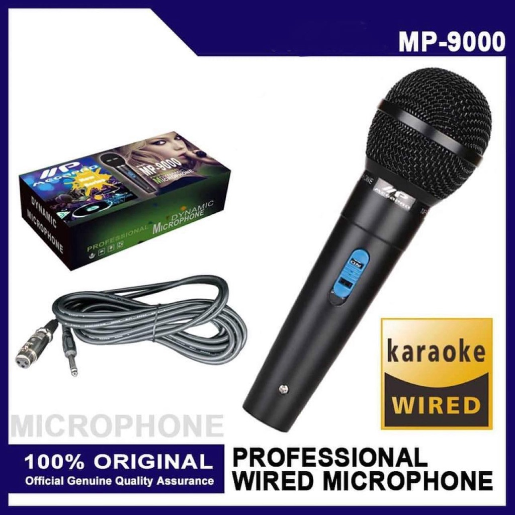 100% Original Meet Megapro MP-9000 Professional Vocal Dynamic Wired Microphone | Shopee Philippines
