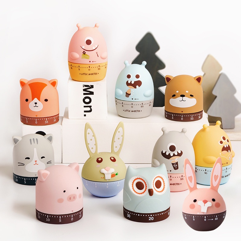 Cartoon Cute Time Manager Zoo Cute Pet Lazy Cat Little Monster Rabbit ...