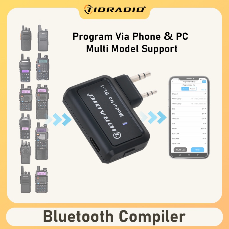 TIDRADIO wireless programmer bluetooth connection is suitable for all ...