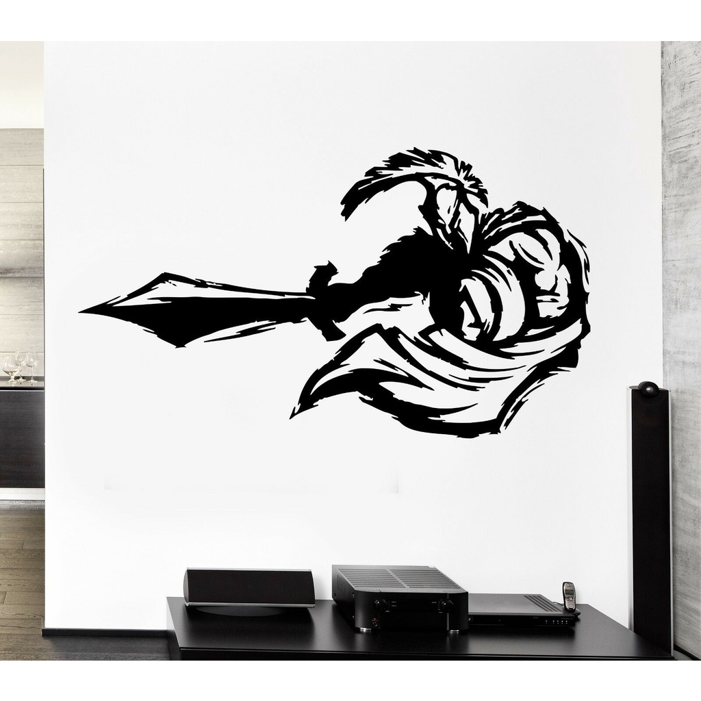 Wall Decal Spartan Warrior Ancient Greece War Fighter Vinyl Stickers ...