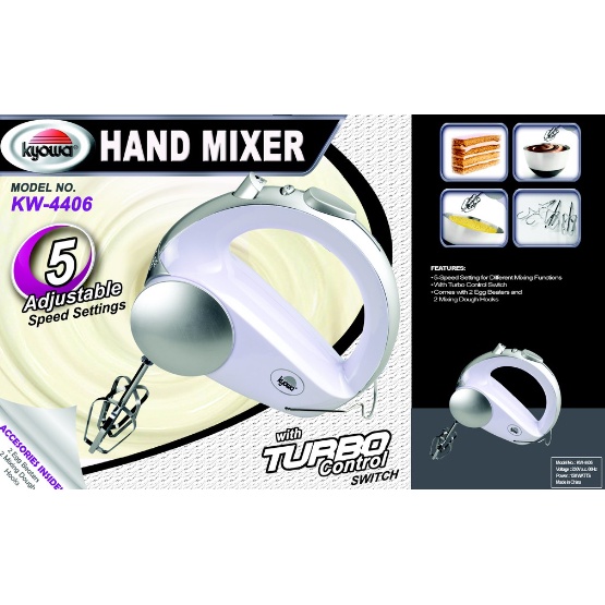 Kyowa Hand Mixer KYOWA Electric Hand Mixer 5-Speed 150W with Turbo ...