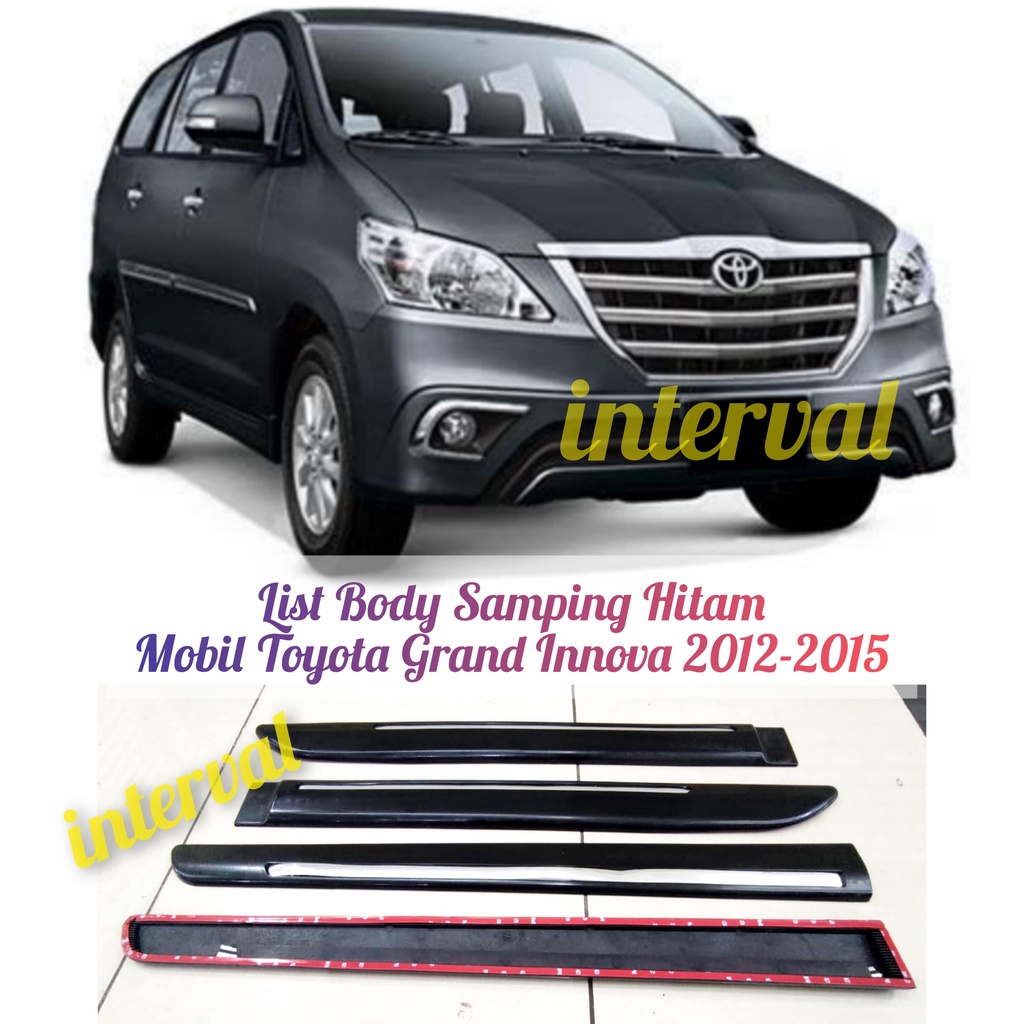 List of Side Body for Toyota Grand Innova 2012-2015 Black Chrome Trim ...