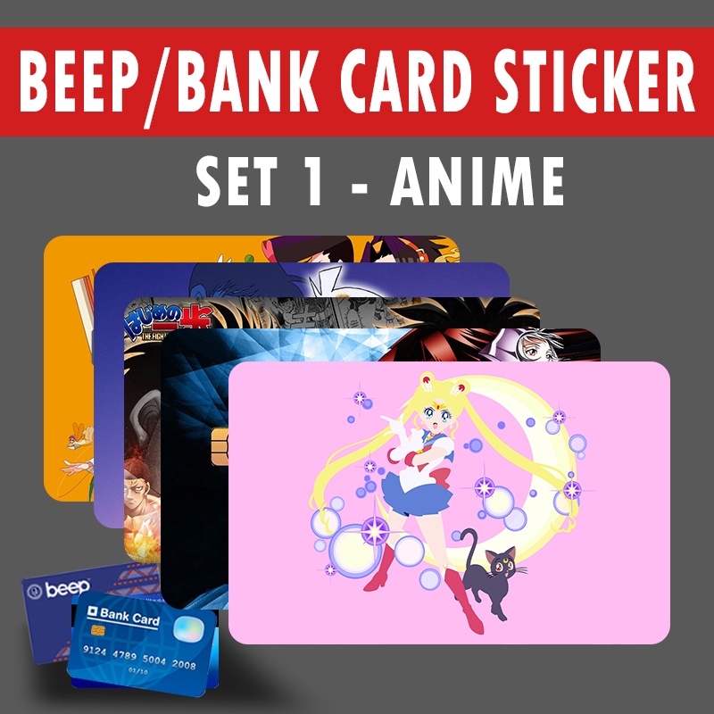 ANIME - BANK CREDIT, SAVINGS, ATM CARD SKIN STICKERS [SET 1] | Shopee ...