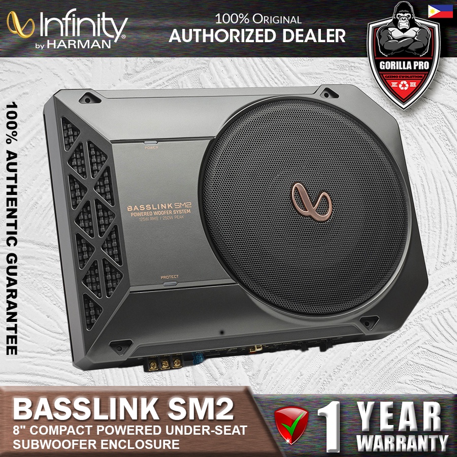 Infinity BassLink SM 2 8" Powered Under-Seat Subwoofer | 125W RMS Class ...