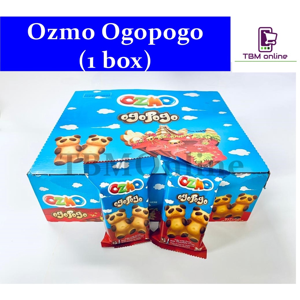 Ozmo Ogopogo Cake With Cacao & Chocolate Cream 1 Box (24x30G) | Shopee ...