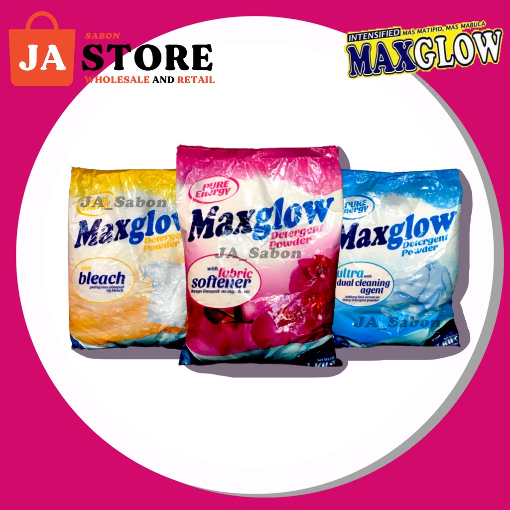 MAXGLOW Detergent Powder 1 Kilo | Shopee Philippines