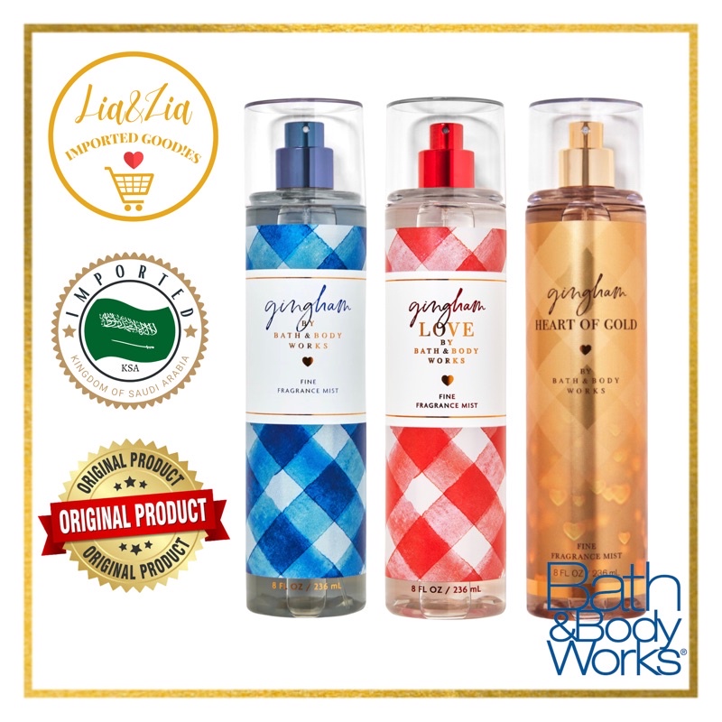 Bath & Body Works GINGHAM, Gingham Love, Gingham Heart of Gold : FULL ...
