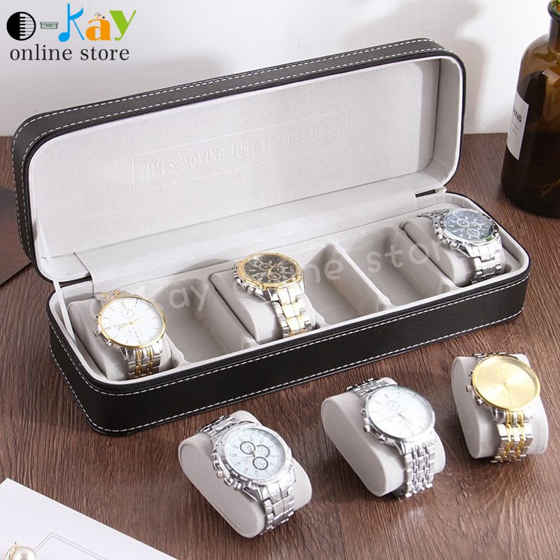 O-KAY 6/10/12 Slots Watch Box Portable Travel Watch Zipper Case Watches ...