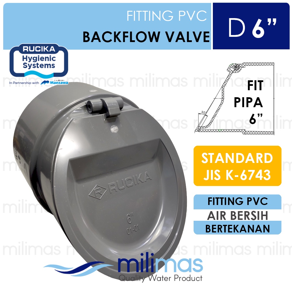 Rucika - BACKFLOW VALVE D 6" - Anti-Rat Drain Cover PVC Fittings ...