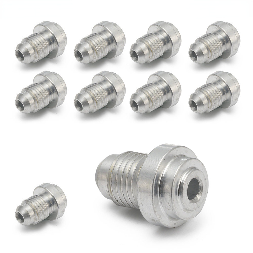 10PCS AN4 Aluminum Male Weld Bung -4AN Thread Weldable Fuel Tank For ...