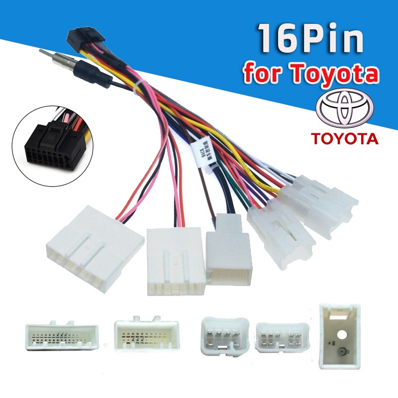 16 Pin Car Stereo Wiring Harness Connector For Toyota Radio Install ...