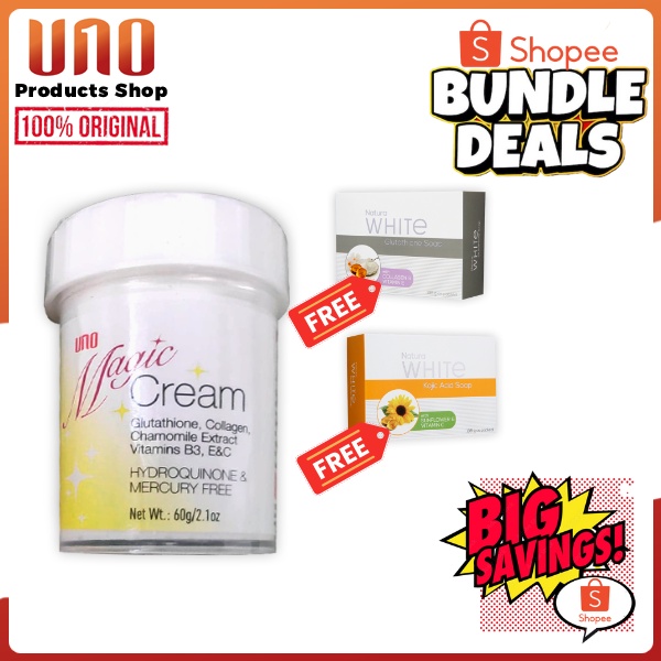 UNO®️[BUNDLE] Magic Cream Glutathione Plus FREE Glutathione or Kojic ...