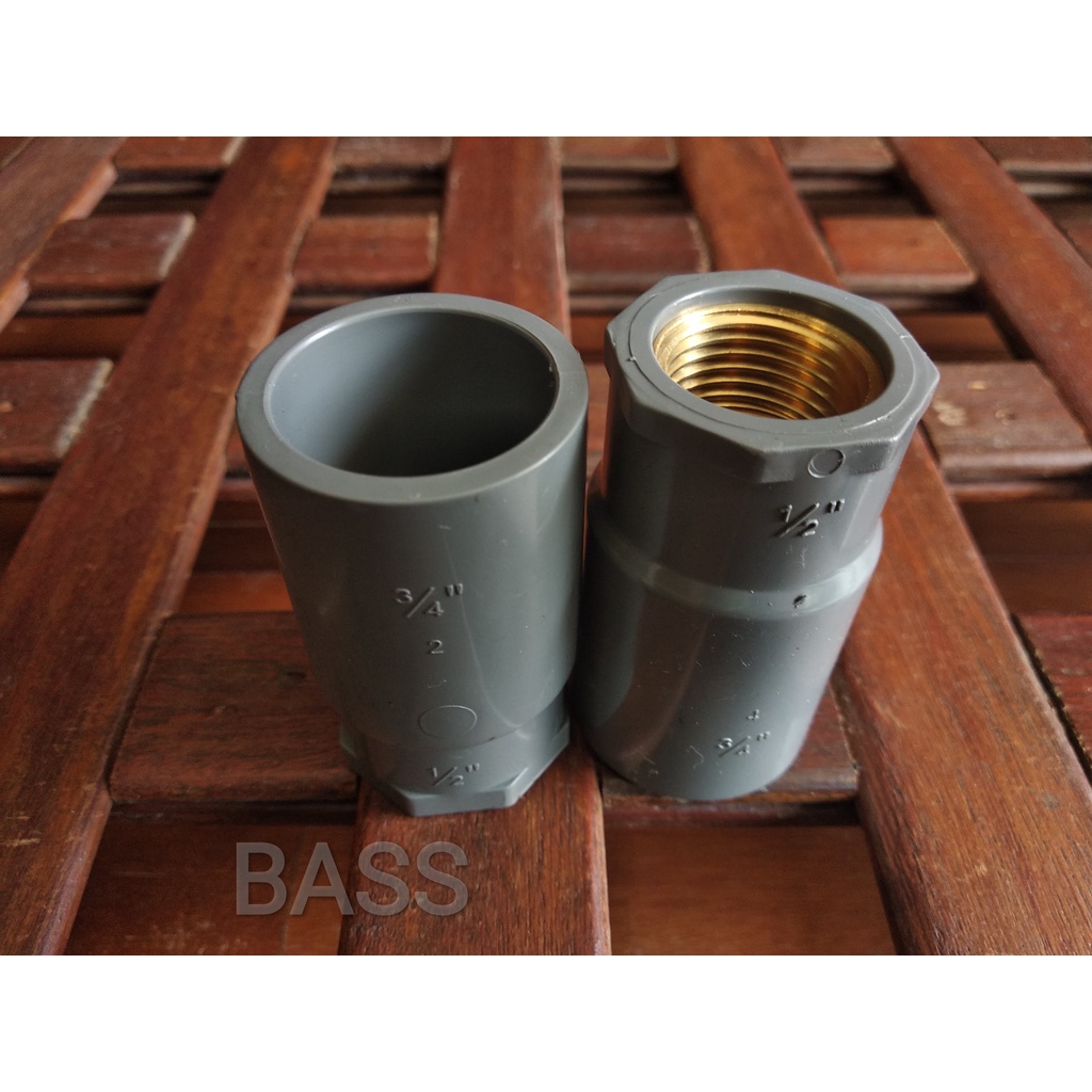 Sock Drat In PVC Lesso AW Metal Insert 3/4" x 1/2" Inch Faucet Socket ...