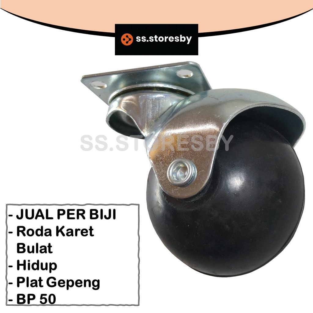 Bp 50 Round Rubber Wheel 2" CASTER Wheel Showcase CASTER CASTER Cabinet ...