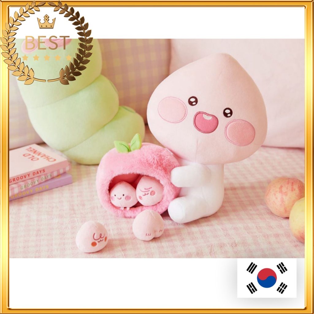 [KAKAO FRIENDS] PeachFiv LuvPeach Baby Attachment Pillow│Kakao APEACH ...