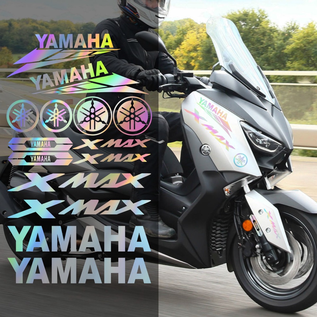 YAMAHA XMAX Holographic Reflective motorcycle stickers waterproof ...
