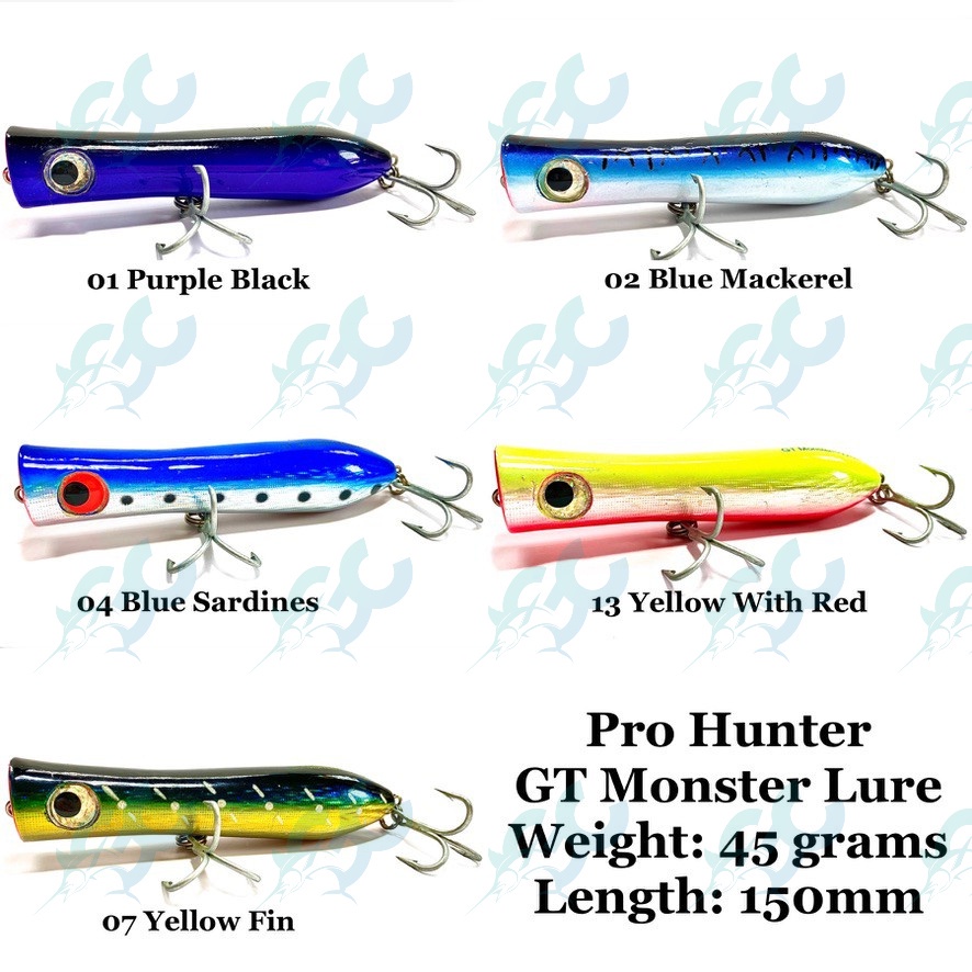 PRO HUNTER GT Monster Pop 45 grams 150mm popping Bait lure popper | Shopee Philippines