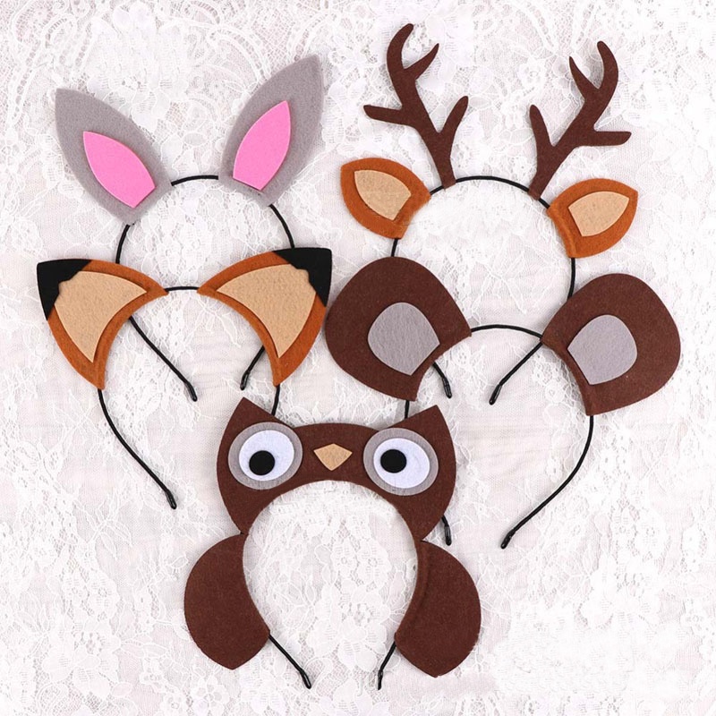 Woodland Animal Headbands Forest Friend Wild One Camping Creature Theme ...