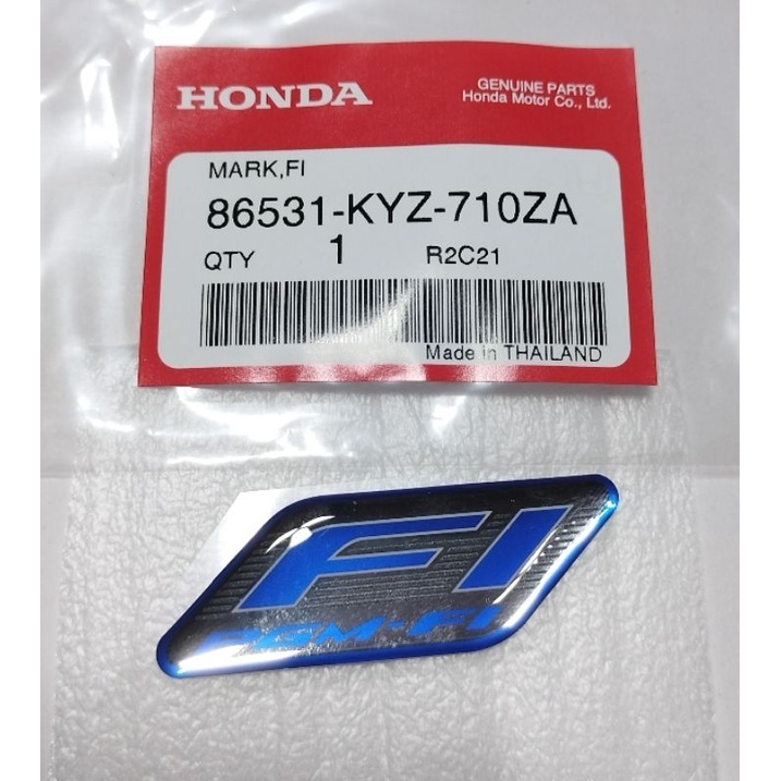 Honda Genuine Mark FI Emblem/Sticker For Honda Click and Honda Beat Fi ...