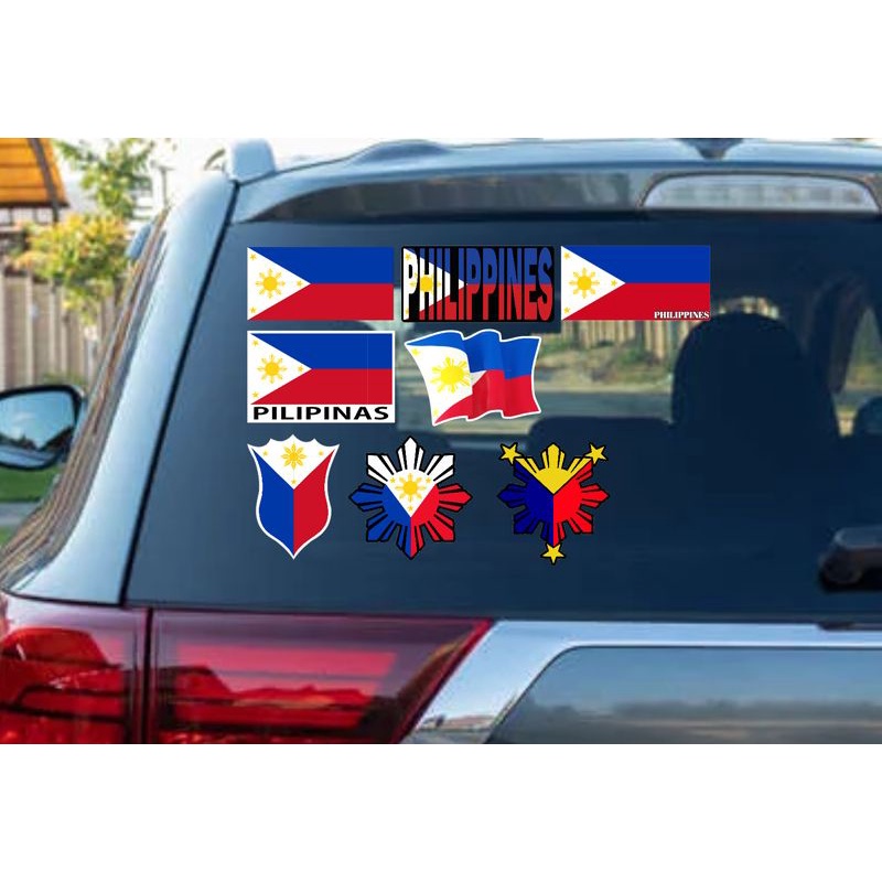 Philippine flag vinyl sticker laminated waterproof high quality ...