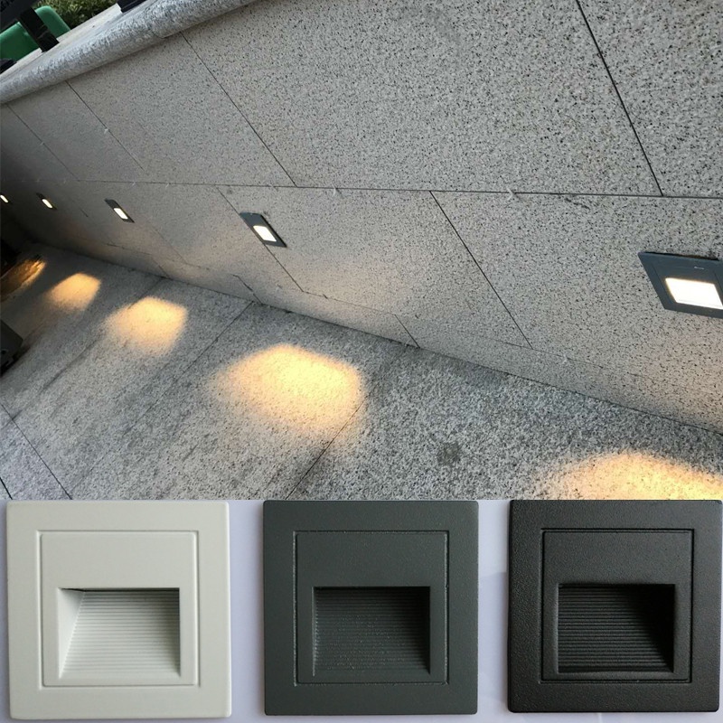 3W LED Outdoor Led Stair Step Light Waterproof Recessed Wall Corner ...