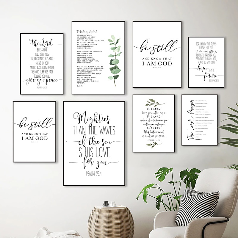 Psalm 23 Bible Verse Art Prints The Lord Is My Shepherd Scripture ...