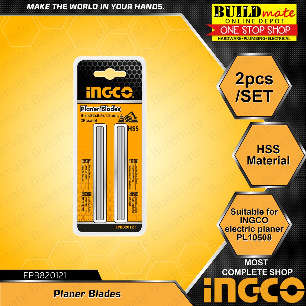 Buildmate x INGCO Electric Planer Blades 2PCS/SET Reversible HSS Planer ...
