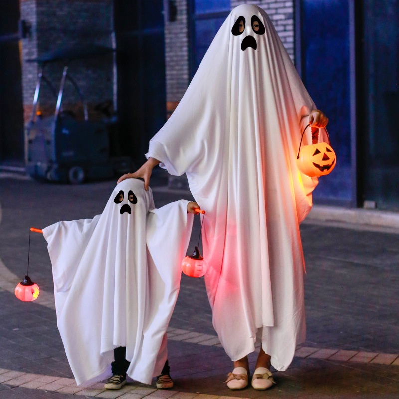 Halloween Adult Children Costume Ghost Cloak Horror Performance Props ...