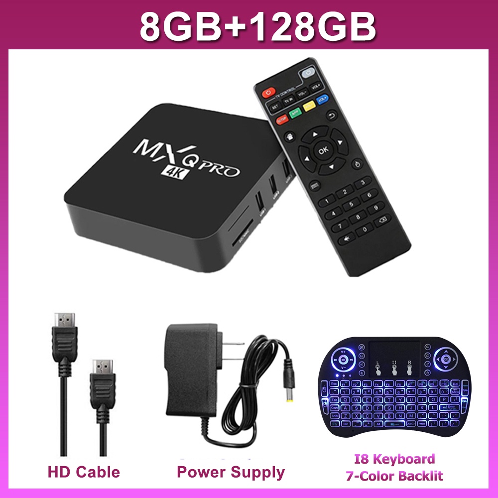 MXQ Pro 5g 4K smart TV box 16GB / 256gb WiFi Android 11.1 HD TV box ...
