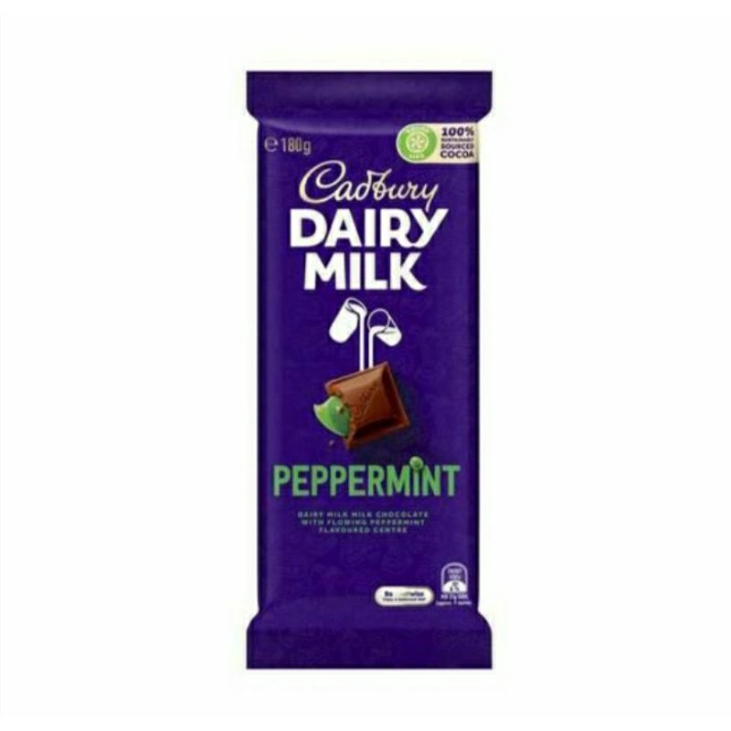 Cadbury Dairy Milk Peppermint 180g | Shopee Philippines
