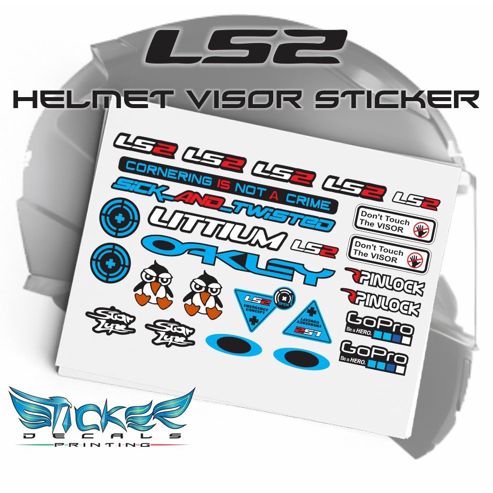 LS2 Helmet Visor Sticker | Shopee Philippines