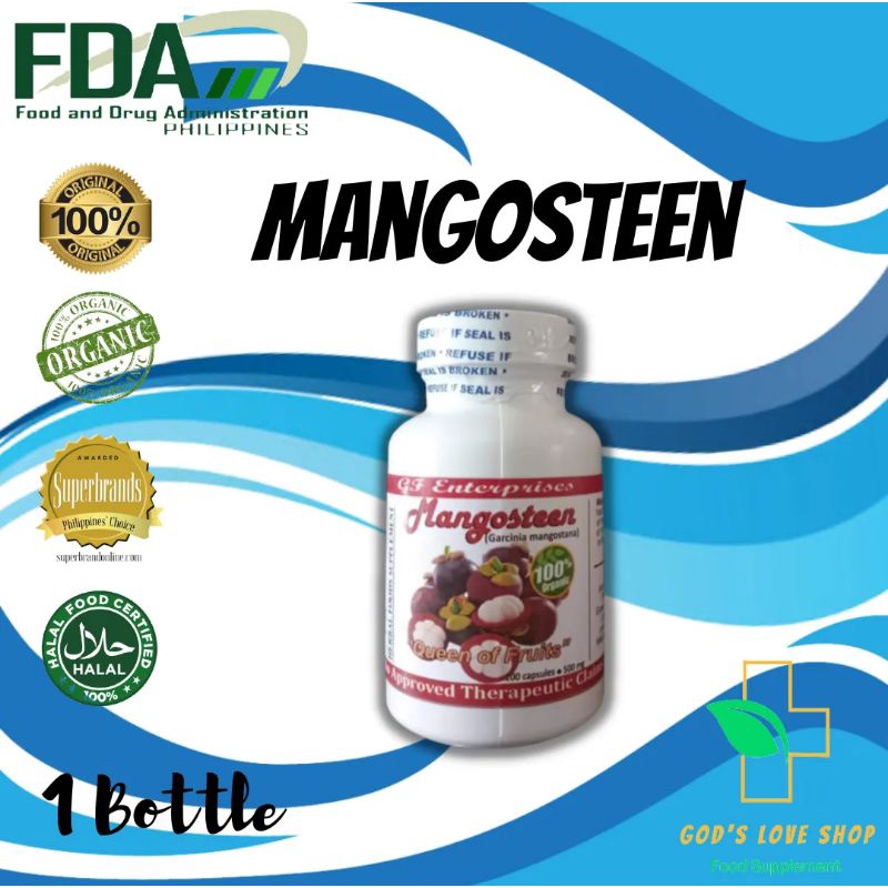 1 BOTTLE MANGOSTEEN 100 CAPSULES ORIGINAL | Shopee Philippines