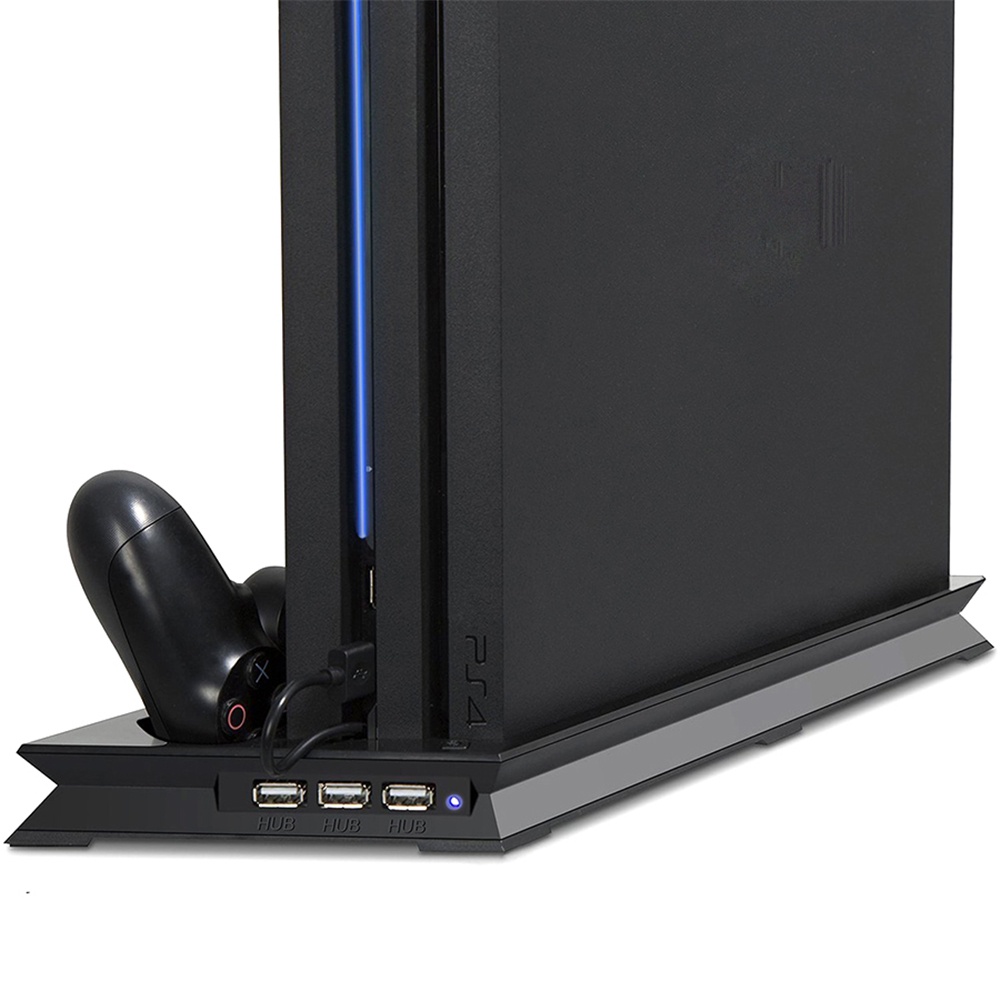 For PS4 PRO Cooling Vertical Stand 2 Controller Charger Charging Dock ...