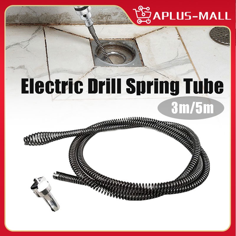 3m/5m Sewer Dredging Electric Drill Spring Pipe With Connector Clog ...