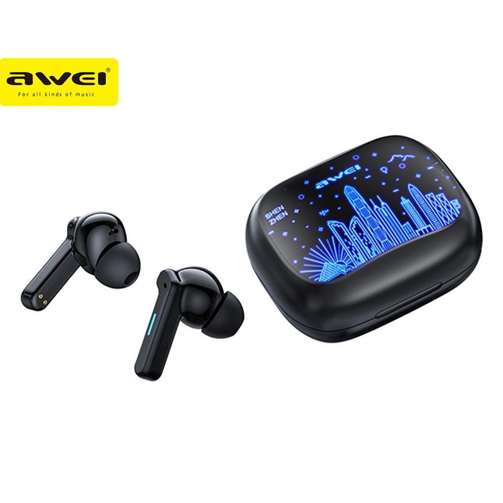 Awei T53 In-Ear Earphone TWS Wireless Bluetooth V5.3 Headset Gaming ...