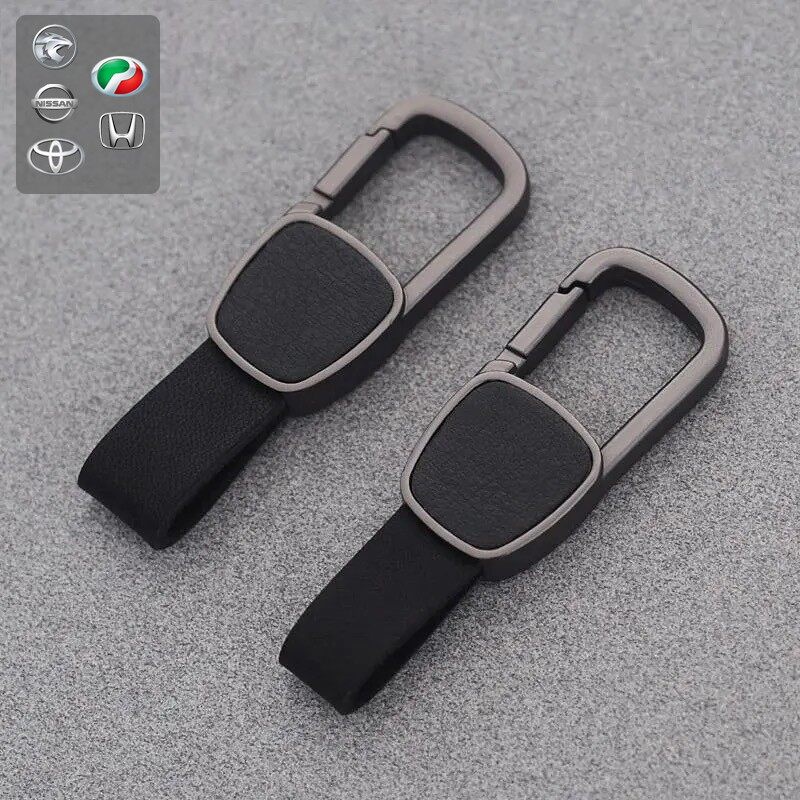 Ready stock Car key chain leather keychain Alloy Metal Keyring key ...