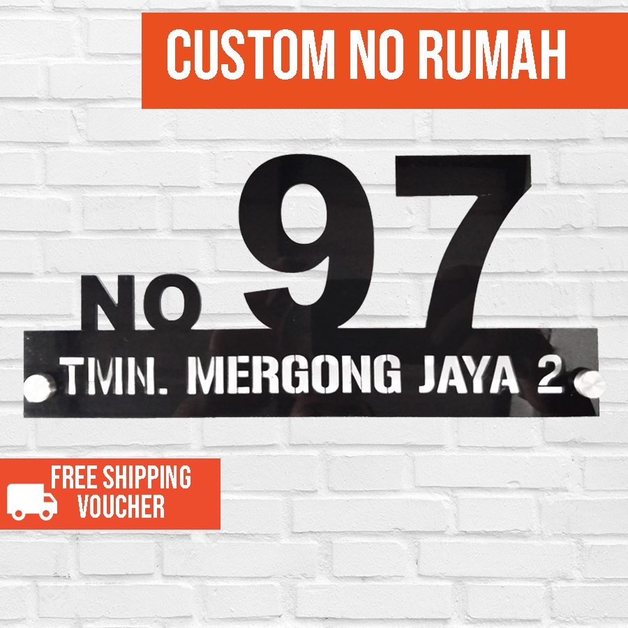 Custom Nombor Rumah Alamat Rumah Papan Tanda Plate Nombor Rumah House ...
