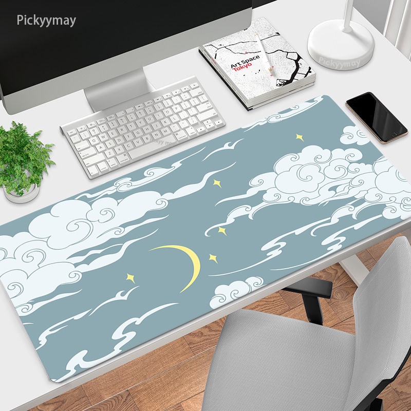 Art Mouse Pad Clouds Computer Keyboard Rubber Table Rug Desk Mat Clouds ...