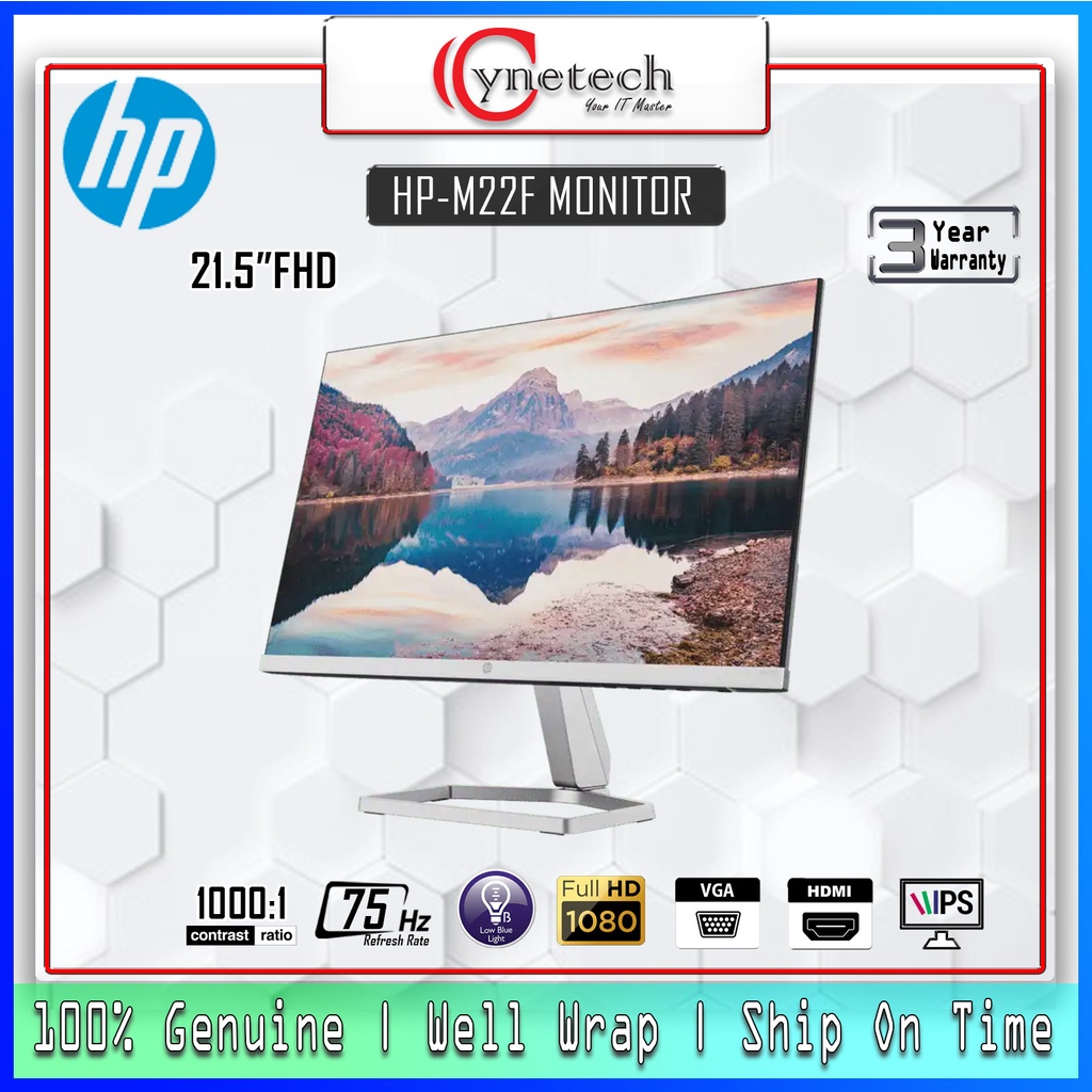 HP M22f FHD Monitor / 21.5" IPS display / 3-sided micro-edge bezel ...