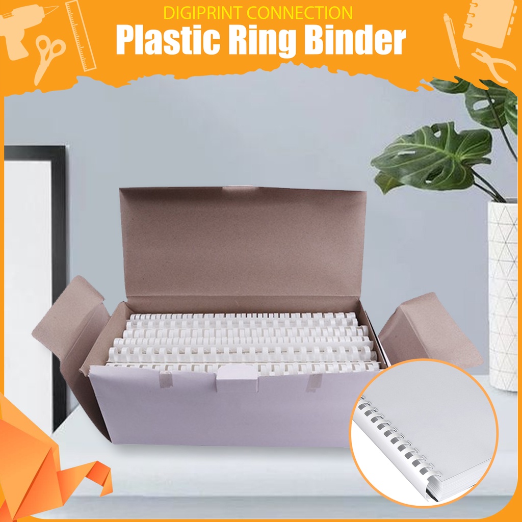 Comb Binder Ring Plastic Ring Binder 100pcs A4 Size 21 holes 50 - 150 ...
