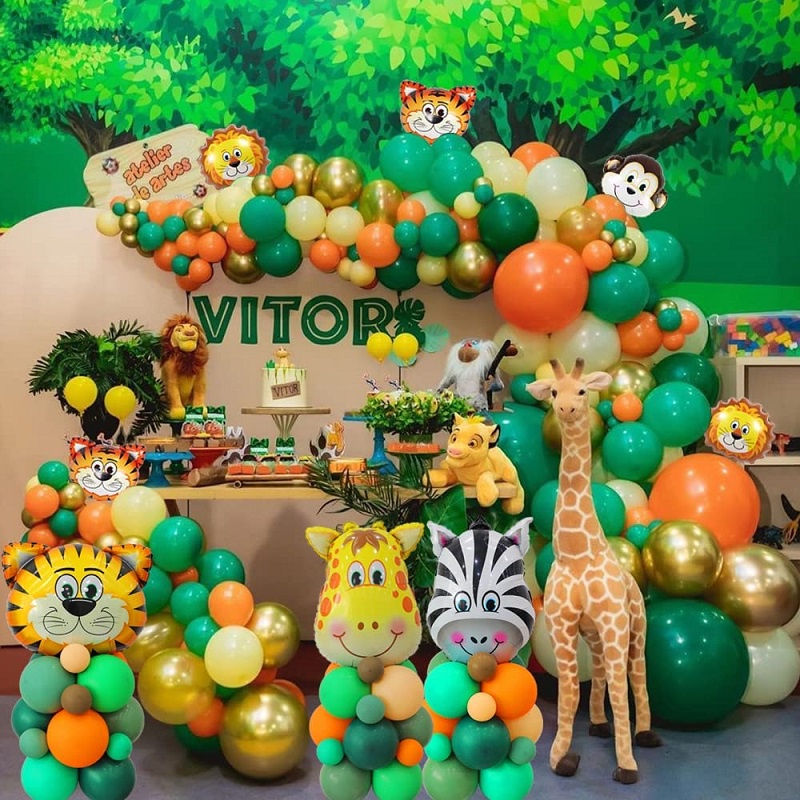 Safari Theme Party Decorations Safari Balloons Latex Balloon Foil ...