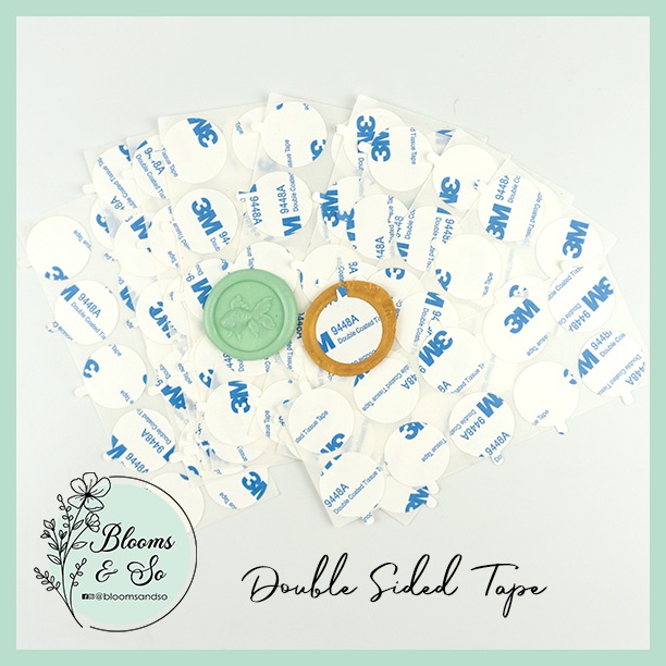 Double Sided Tape Round with Pull Tab for Wax Seal 20 PCS | Shopee ...