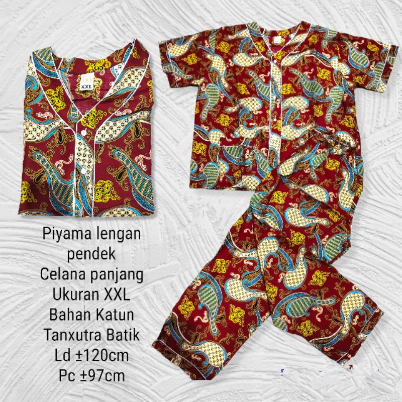 Batik Pajamas Chart CP uk XXL / Simlek | Shopee Philippines