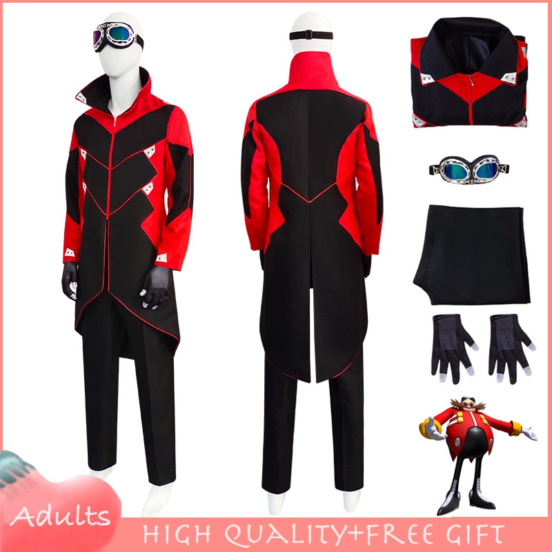 Sonic 2 Dr. Ivo Eggman Robotnik Cosplay Halloween Costume For Men ...