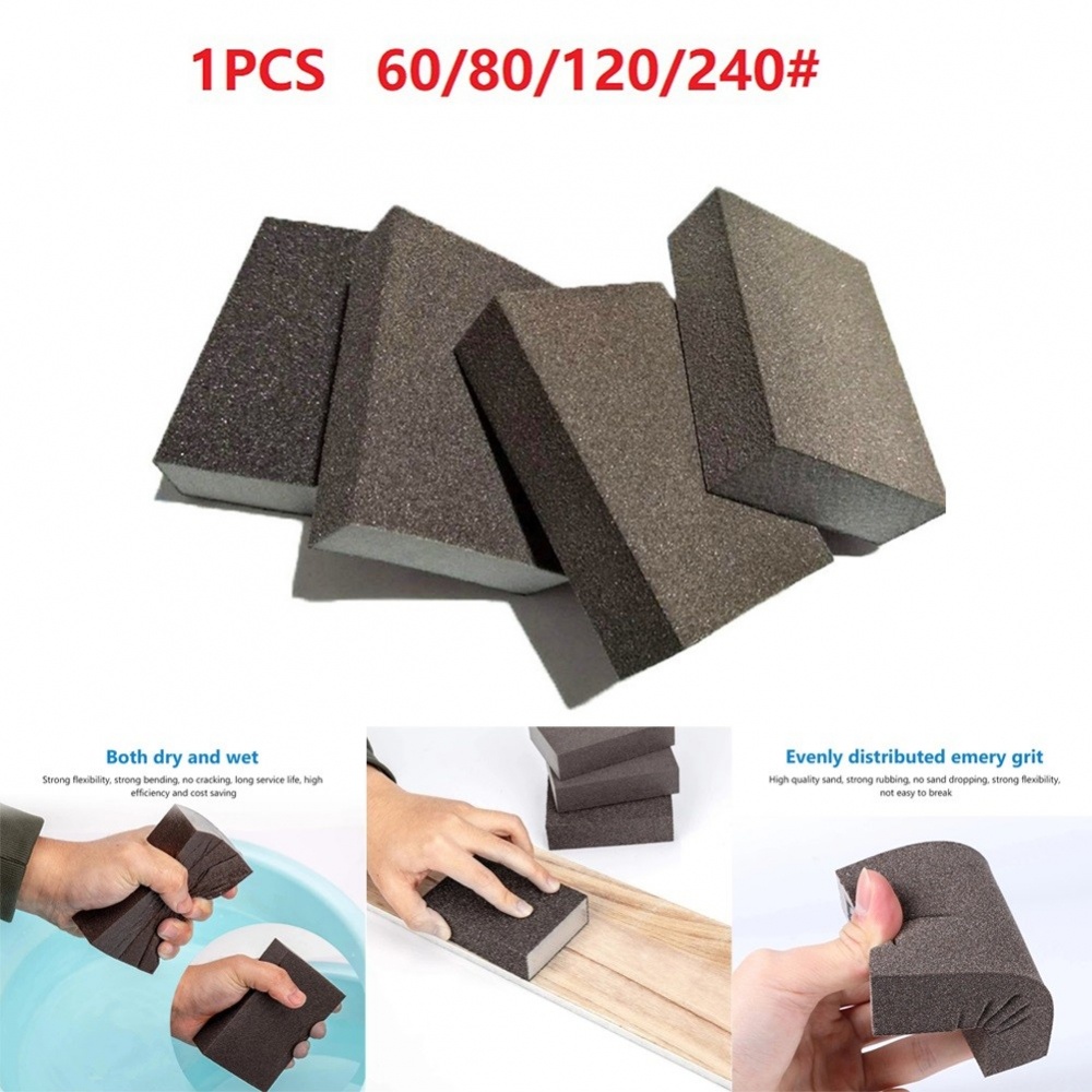 Wet Or Dry Sanding Sponge Block Wet Dry Sand Paper 60 80 120 240 Grit ...