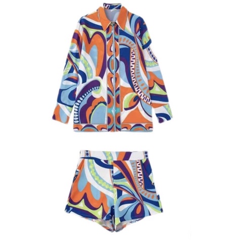 RRX Printed Terno Short #6885 | Shopee Philippines