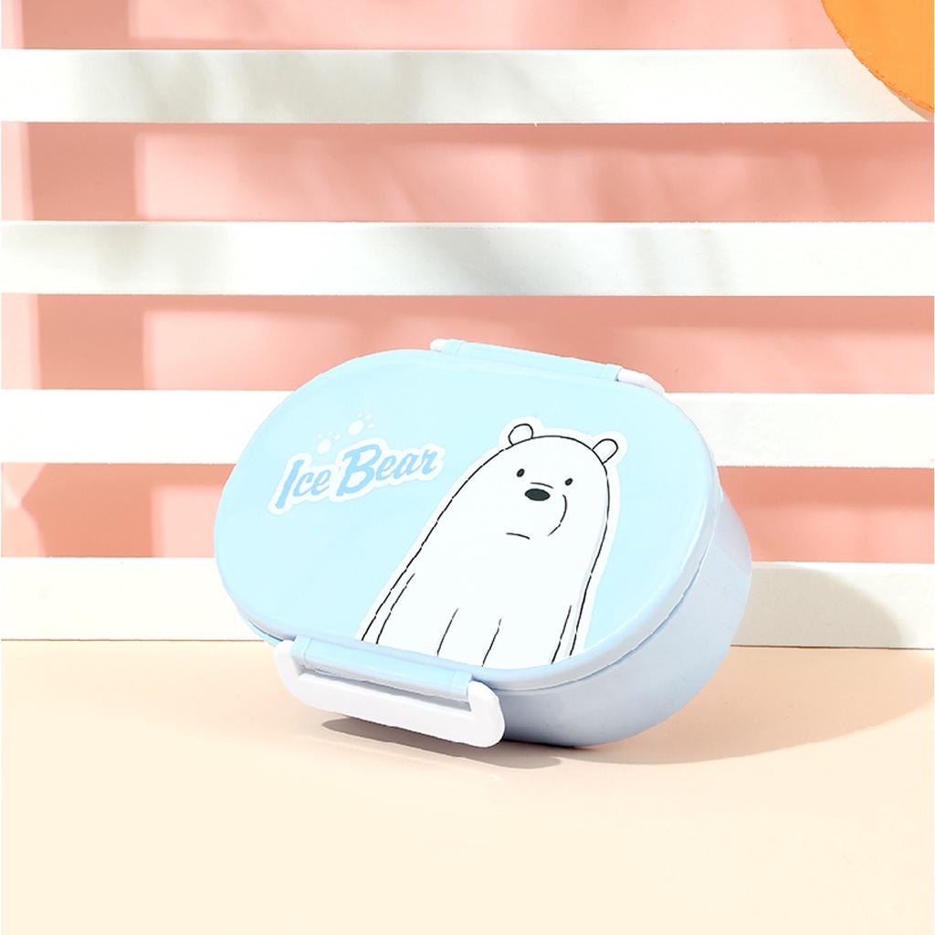 Miniso Lunch Box We Bare Bears Lunch Box 650ml 2grids Large Imitation ...